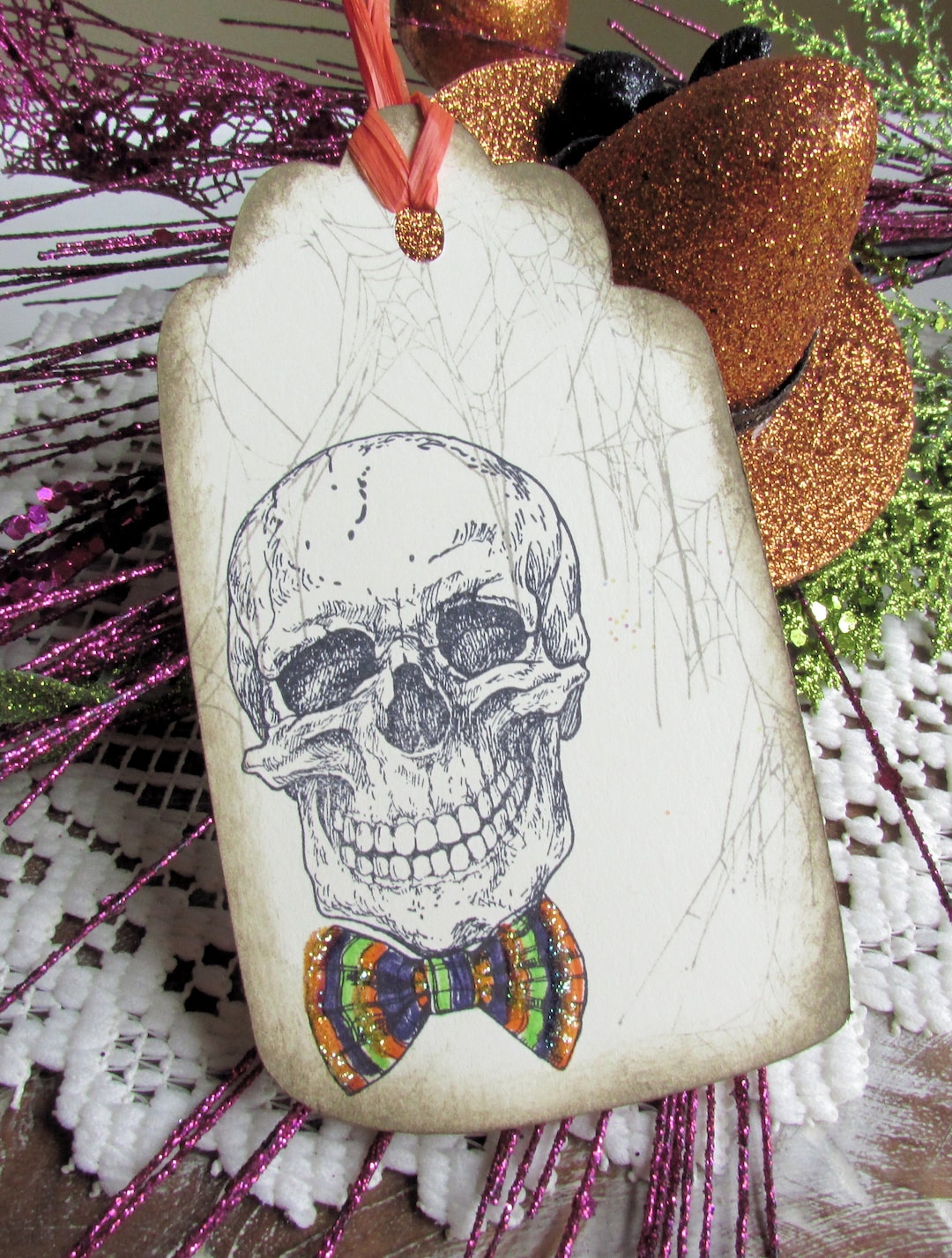 Happy Halloween Skeleton Gift Tags Trick or Treat Tags - Etsy
