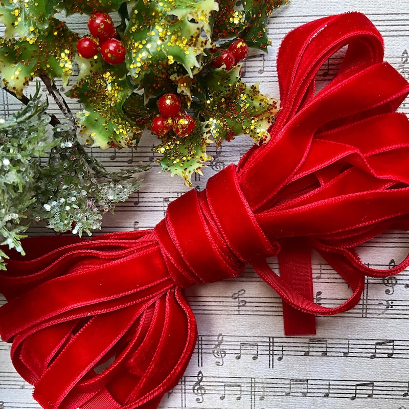 Red Lace Ribbon - Etsy