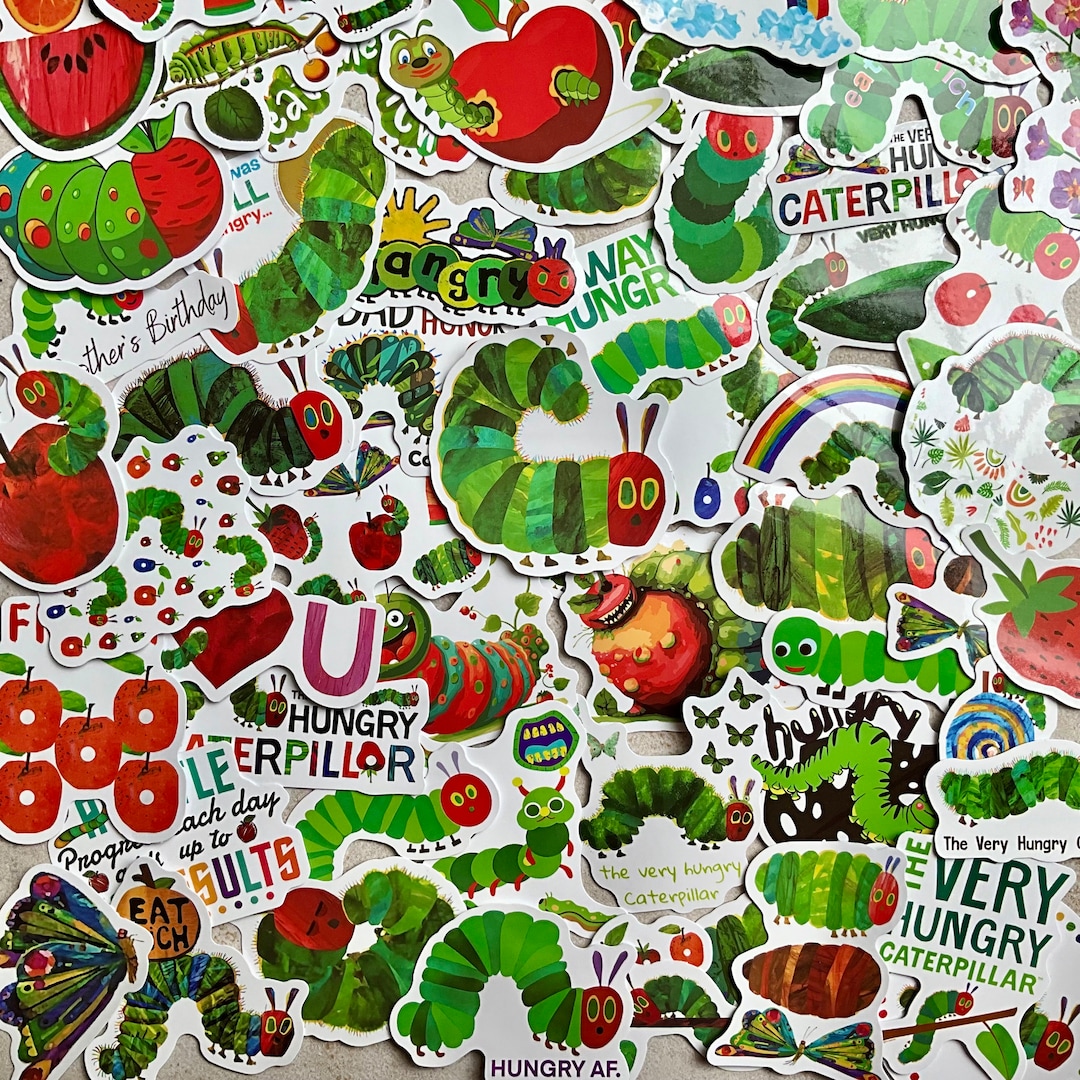 Stickers, the Very Hungry Caterpillar Cartoon Stickers, Caterpillar ...