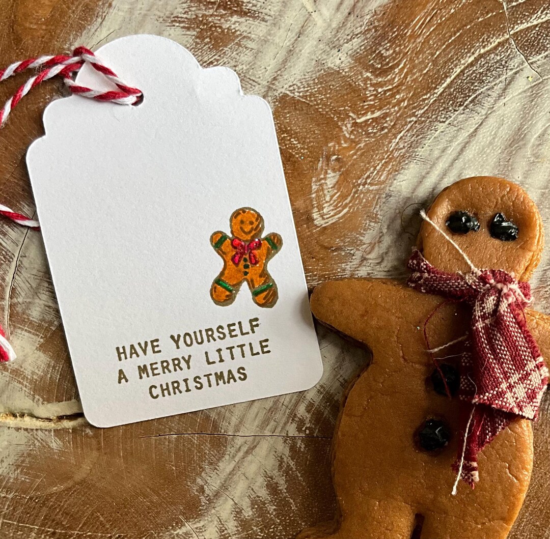 Gingerbread Man Christmas Gift Tags: Handmade Holiday Present Labels ...