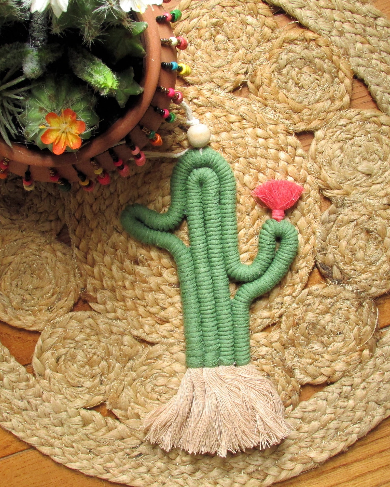 Macramé Cactus Wall Hanging, Macramé, Southwestern Decor, Cactus, Boho ...