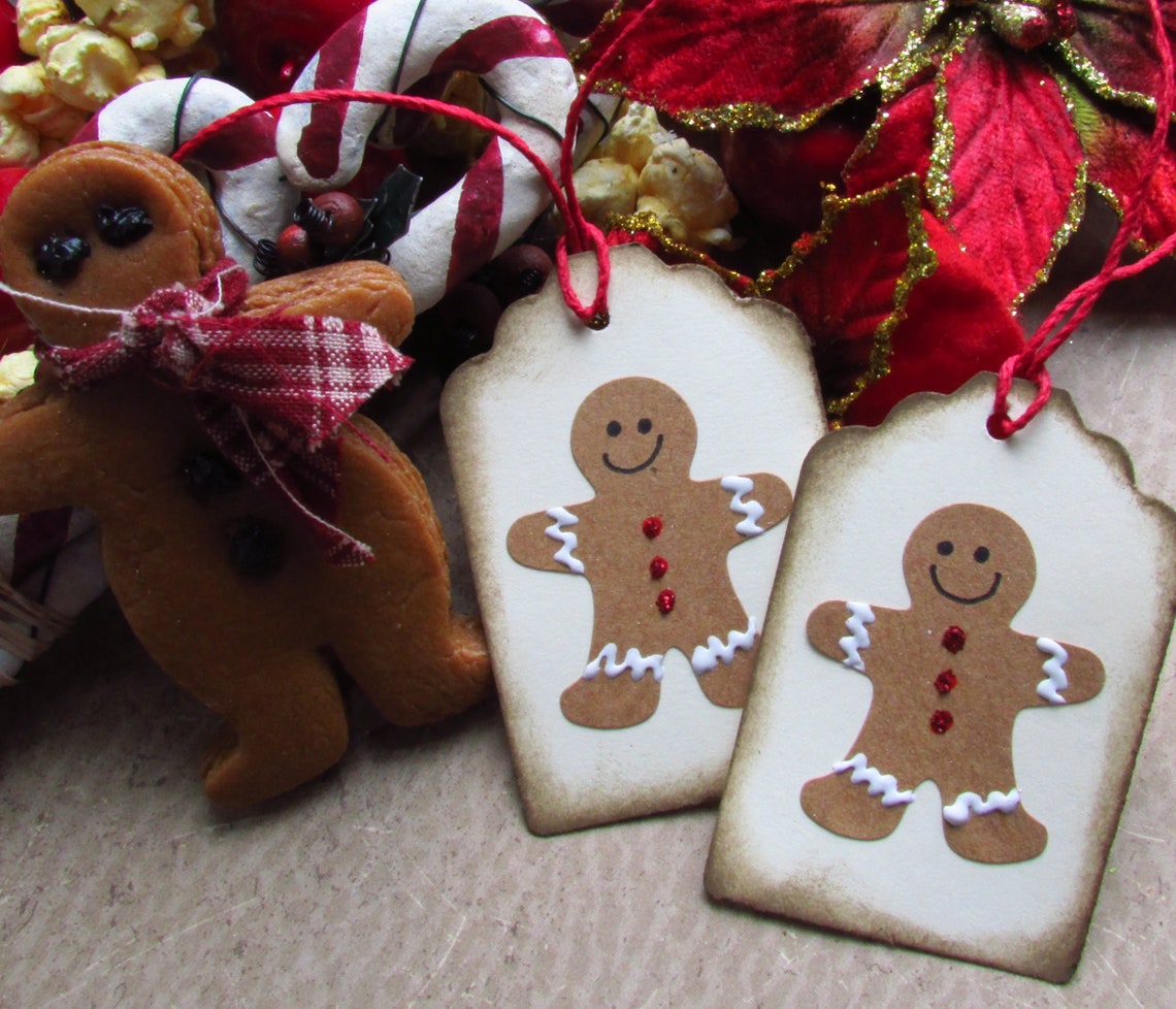 Gingerbread Man Gift Tag, Christmas Gift Tag, Christmas Cookie Tag ...