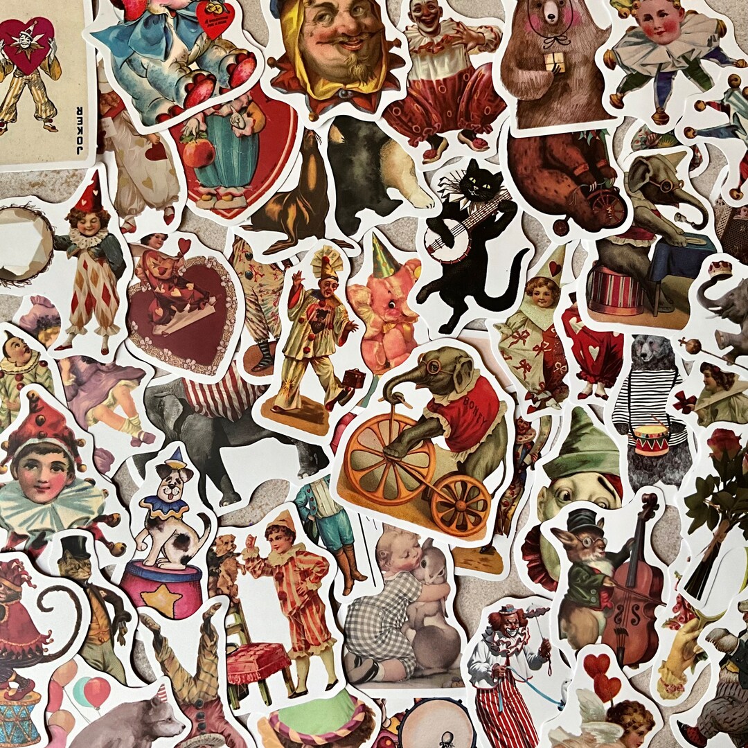 Circus Stickers, Vintage Circus Stickers, Childrens’ Stickers, Teacher ...