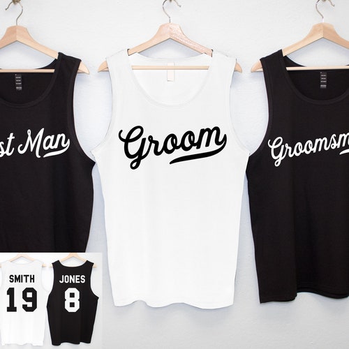 GROOM & GROOMSMEN Shirts CUSTOM Names and Numbers for Bachelor - Etsy