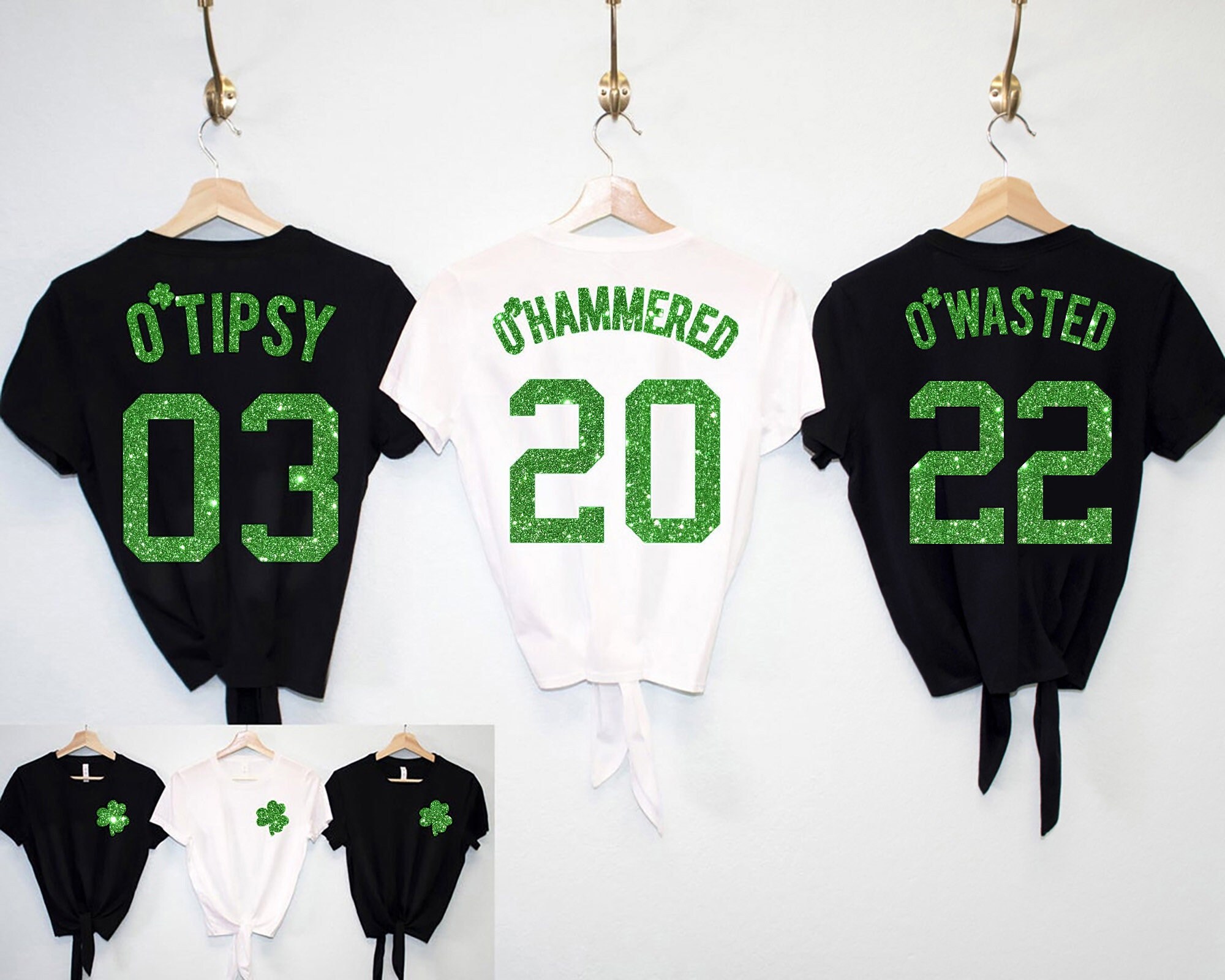 GLITTER O'wasted St. Patrick's Day Drinking Team Crop - Etsy