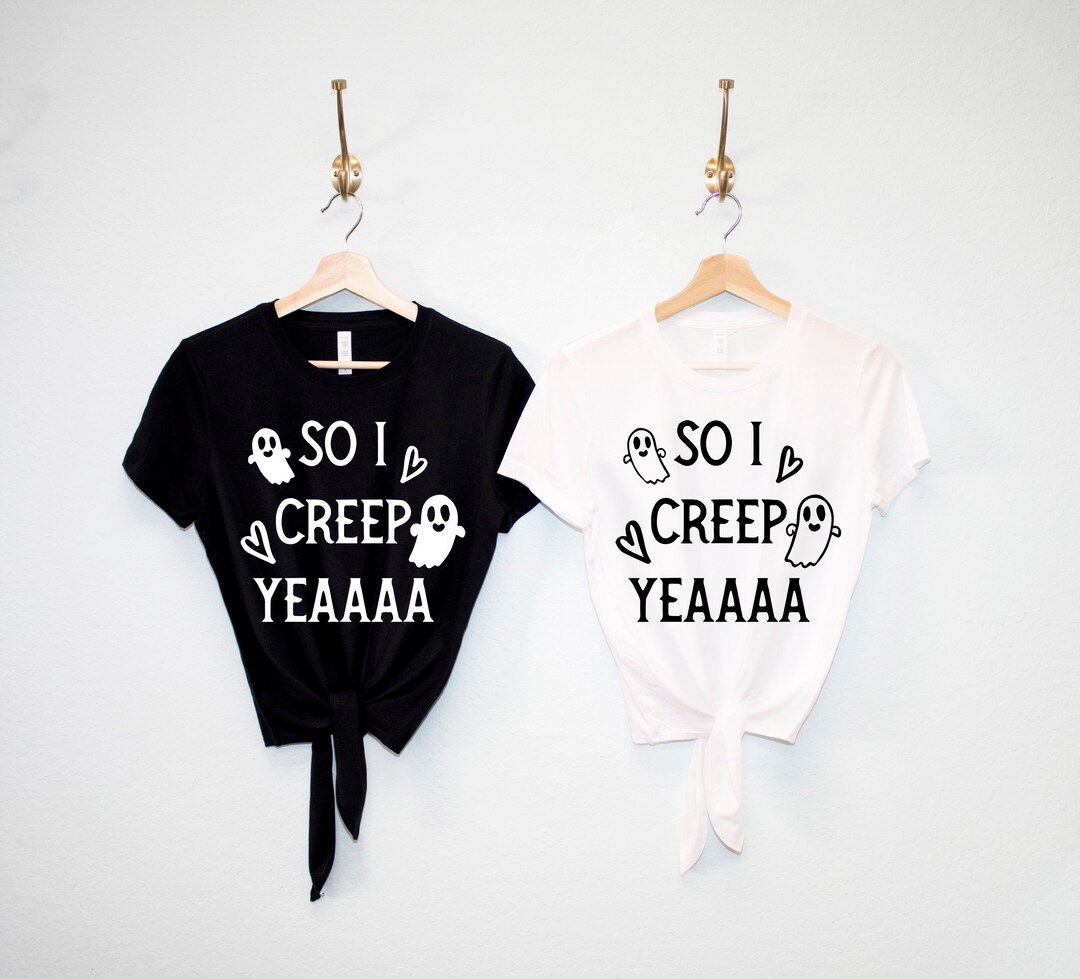 SO I CREEP Yeaaa Women's Halloween Crop Top T-shirt, Halloween Shirts ...
