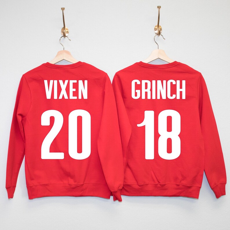 SANTA'S DRINKING TEAM Christmas Sweatshirts - Your Name & Number ...
