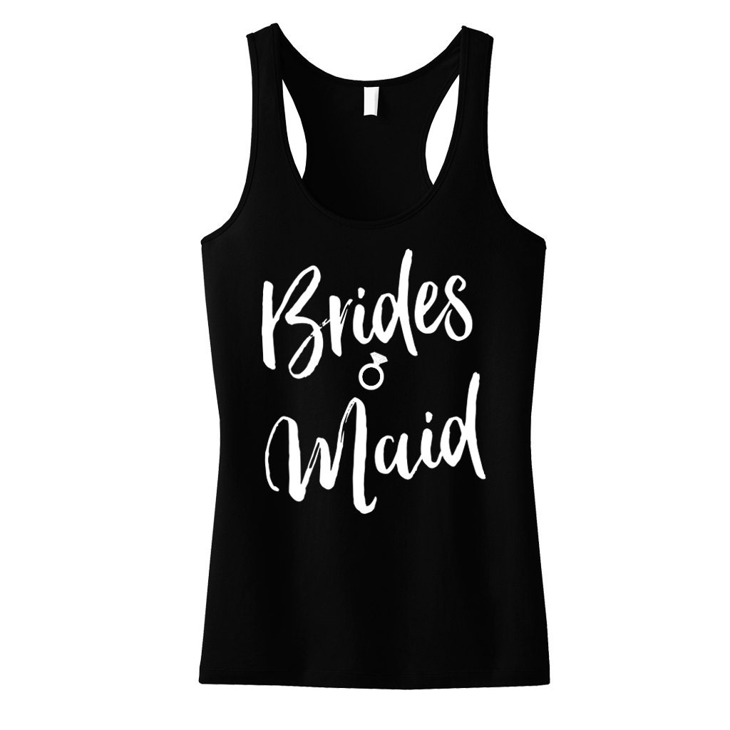 BRIDES MAID Tank Top 1 Color Script Print - Pick Color, Bridesmaid Tank ...