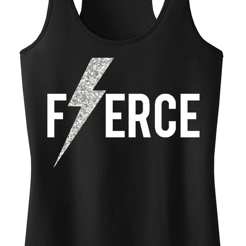 FIERCE Glitter Lightning Workout Tank Workout Clothing - Etsy