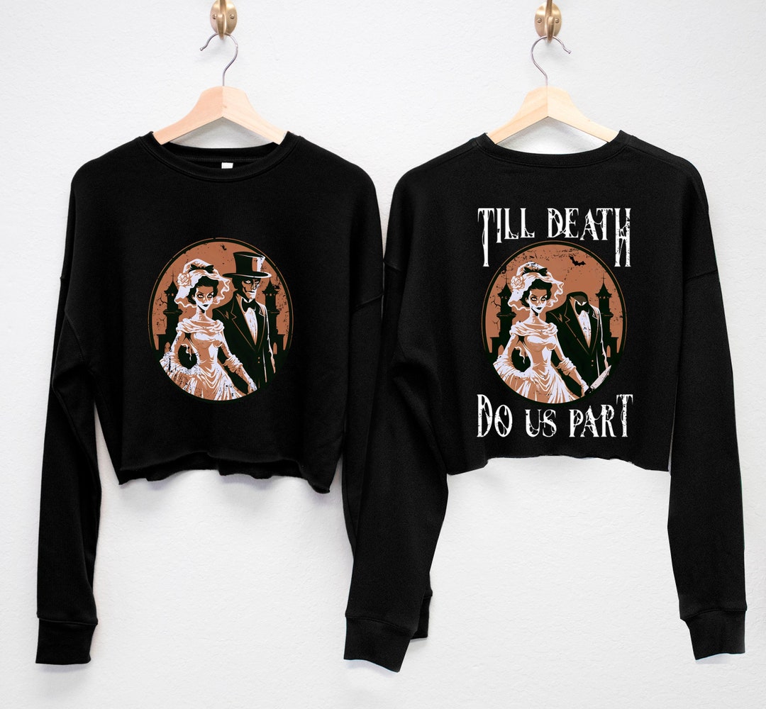 HAUNTED MANSION BRIDE Cropped Sweater, Womens Halloween Cropped ...