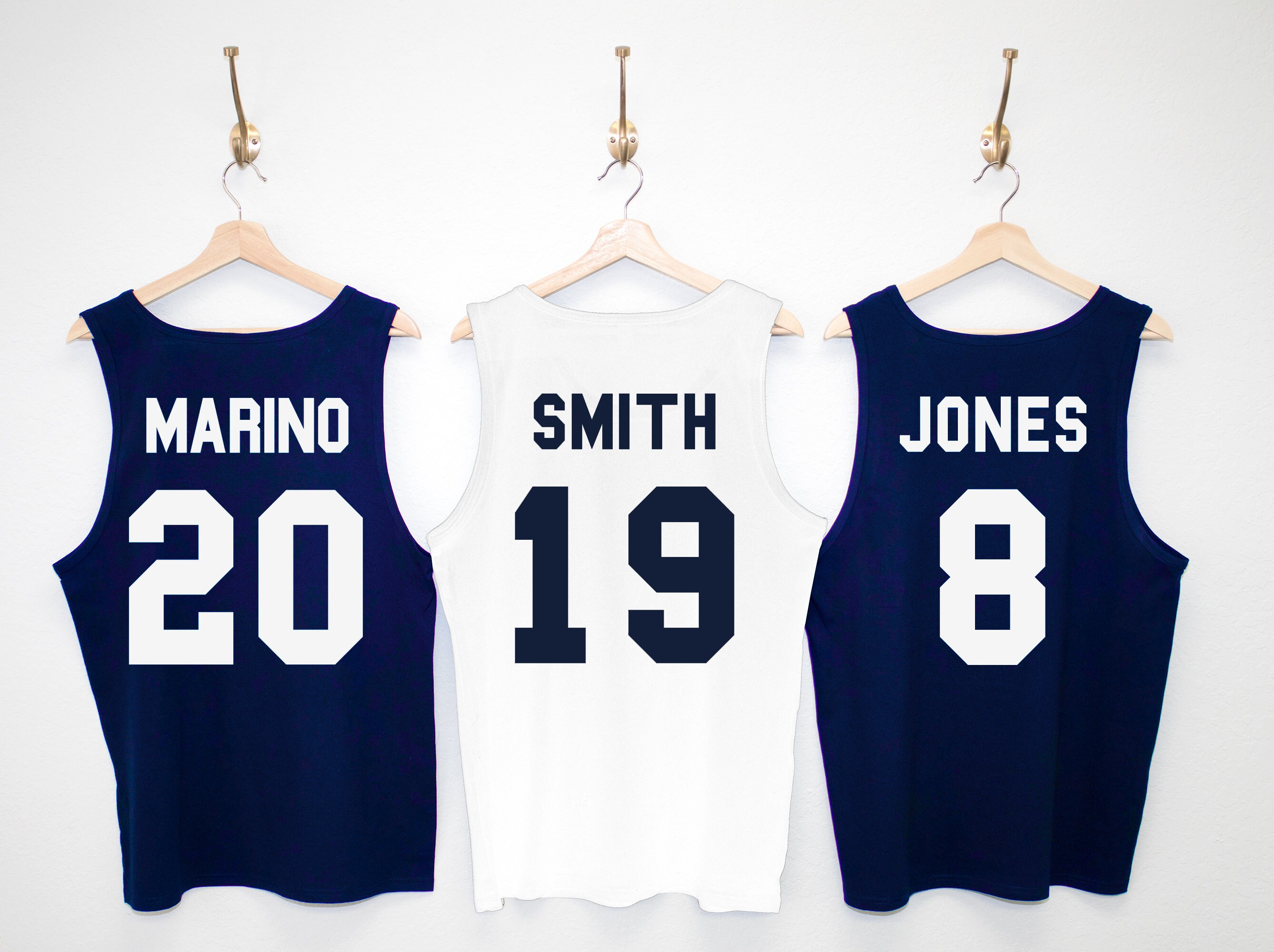 NAVY GROOM & GROOMSMEN Tank Tops Custom Names and Numbers for Bachelor ...