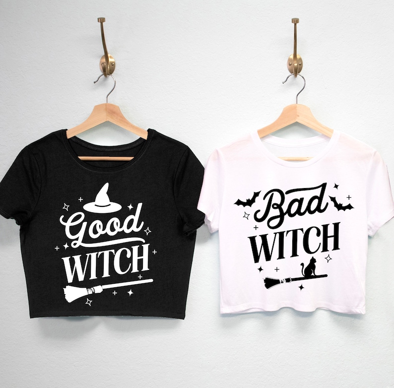 Good Witch or Bad Witch HALLOWEEN Crop Top Shirt, Halloween Witch ...