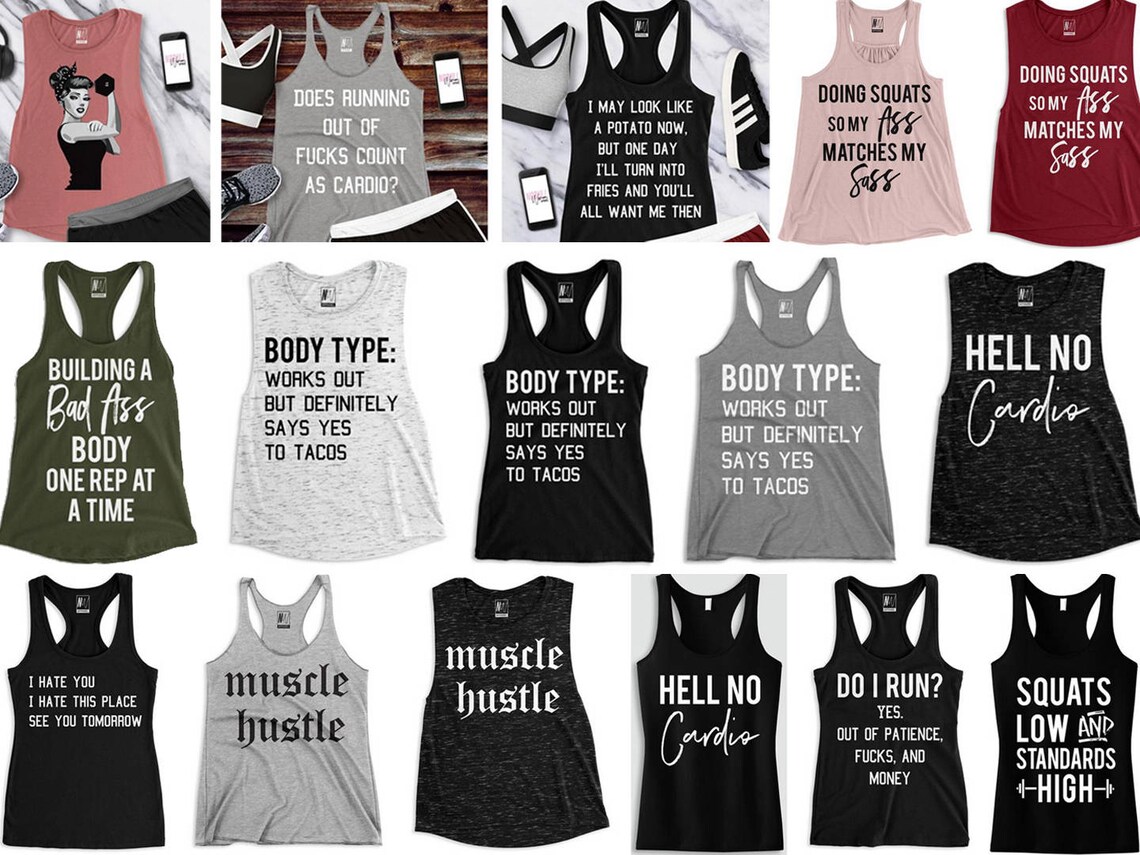 3 WORKOUT FITNESS TANK Tops 20% off Bundle, Workout Tanks, Fitness Tank ...
