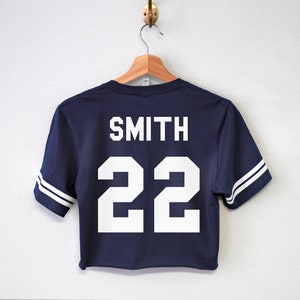 WOMEN'S CUSTOM SHIRTS Crop Tops Personalized Name & Numbers, Customized ...