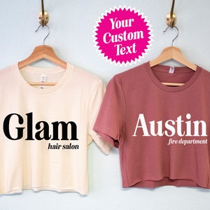 WOMEN'S CUSTOM CROPPED T-shirts, Small Business Shirts, Customized ...