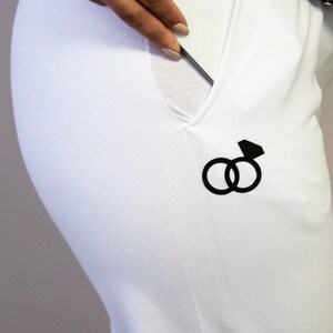 CUSTOM CROPPED Bride Sweater and Groom Sweatshirt & Joggers Wedding ...