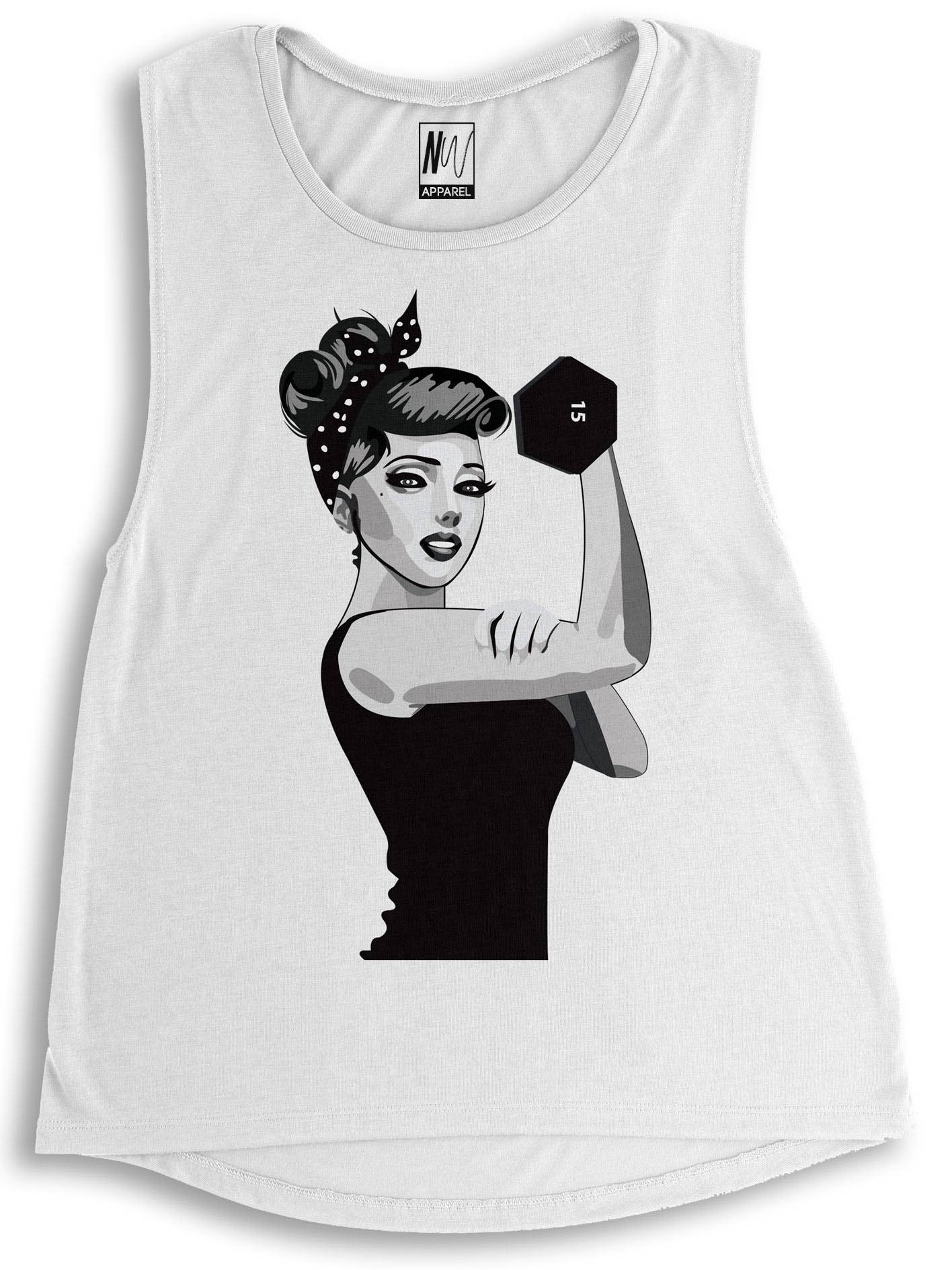 MODERN ROSIE the RIVETER Flowy Muscle Tank Pick Color | Etsy