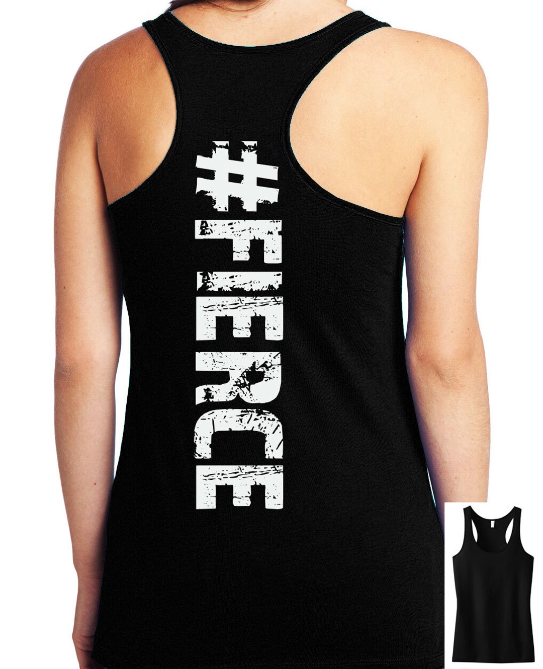 SALE!! #FIERCE WORKOUT Tank With Back Print, Workout Clothing, Workout ...