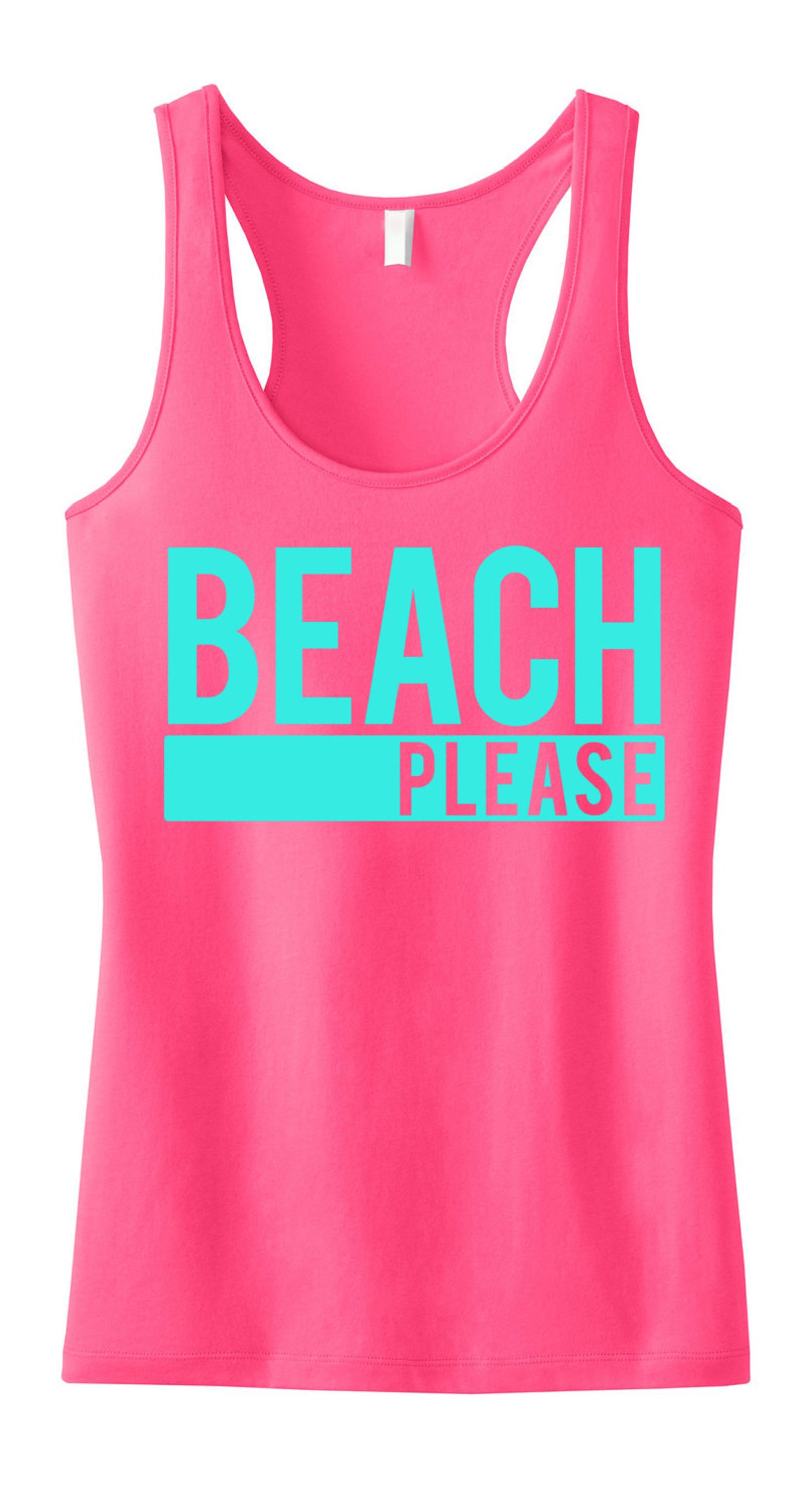 BEACH PLEASE Tank Top, Beach Clothes, Beach Tank, Workout Shirt, Gym ...