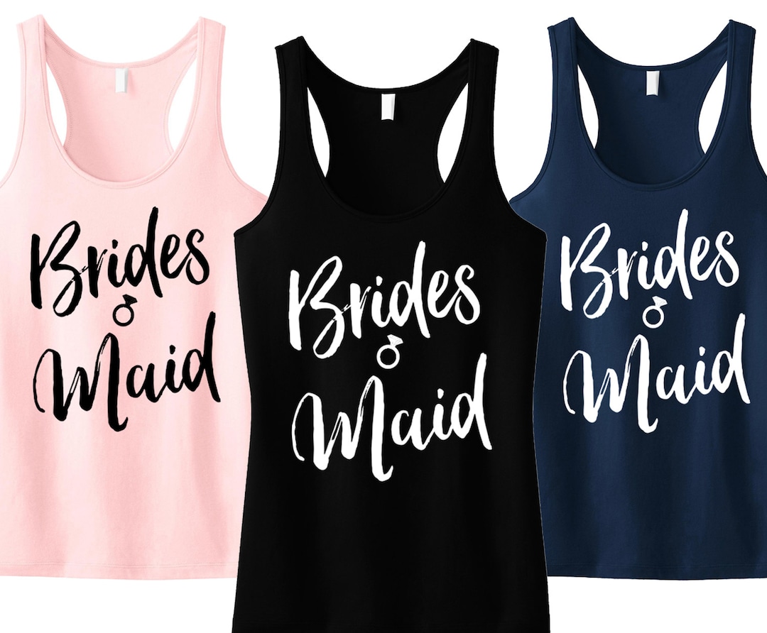BRIDES MAID Tank Top 1 Color Script Print - Pick Color, Bridesmaid Tank ...