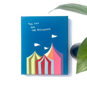 Circus Tent Painting With Quote – 8x10 Inch Acrylic Canvas Illustration ...