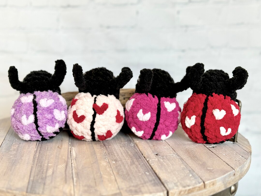 Crochet Lovebug Plushie Crochet Ladybug Plushie Crochet Ladybug Stuffed ...