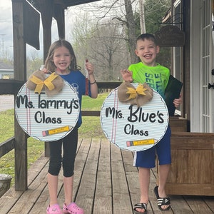 Notebook Paper Teacher Sign - Etsy