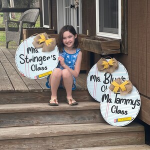 Notebook Paper Teacher Sign - Etsy