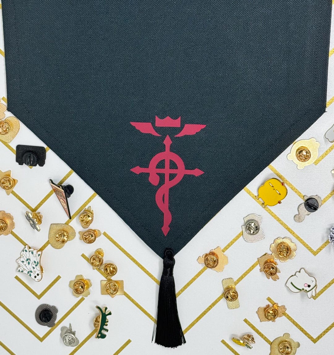 Alchemy Brothers Ver.2 Enamel Pin Display Banner | Pin Wall Hanging ...