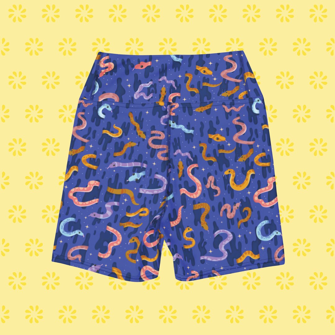 Squiggly Snakes - Pattern All Over Print Yoga Shorts - Etsy