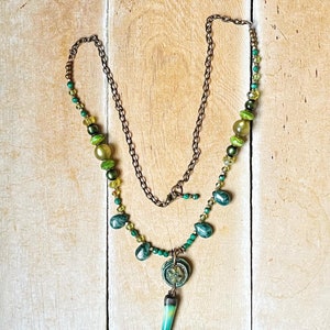 Forest Walk Necklace - Beautiful Greens - Etsy