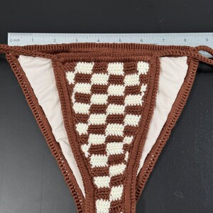 NWT Crochet FULL LINED Bikini Adjustable - Summer Checkered Pattern ...