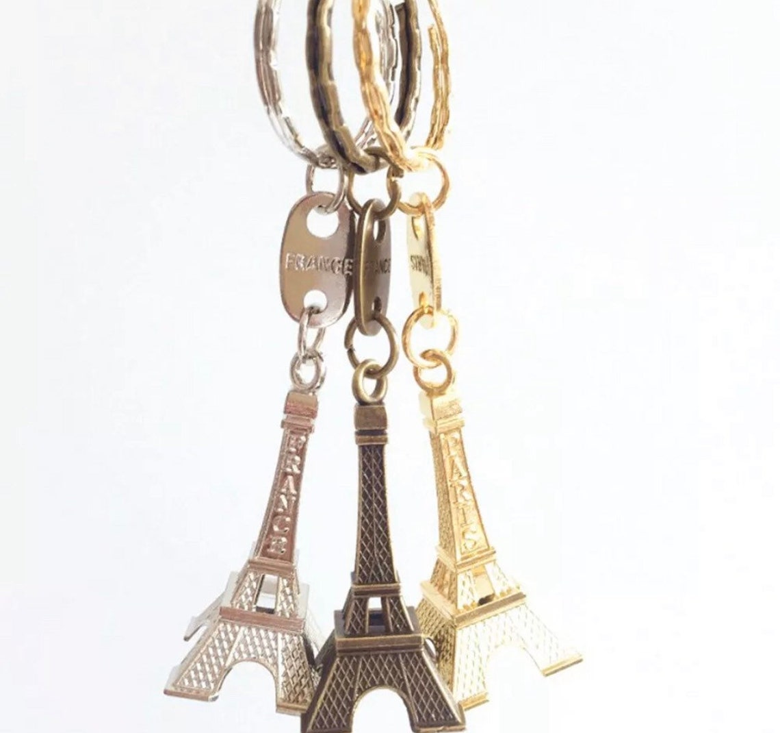Set of 12 X Paris Eiffel Tower Keychain 2 Inches With Gift Bag - Etsy