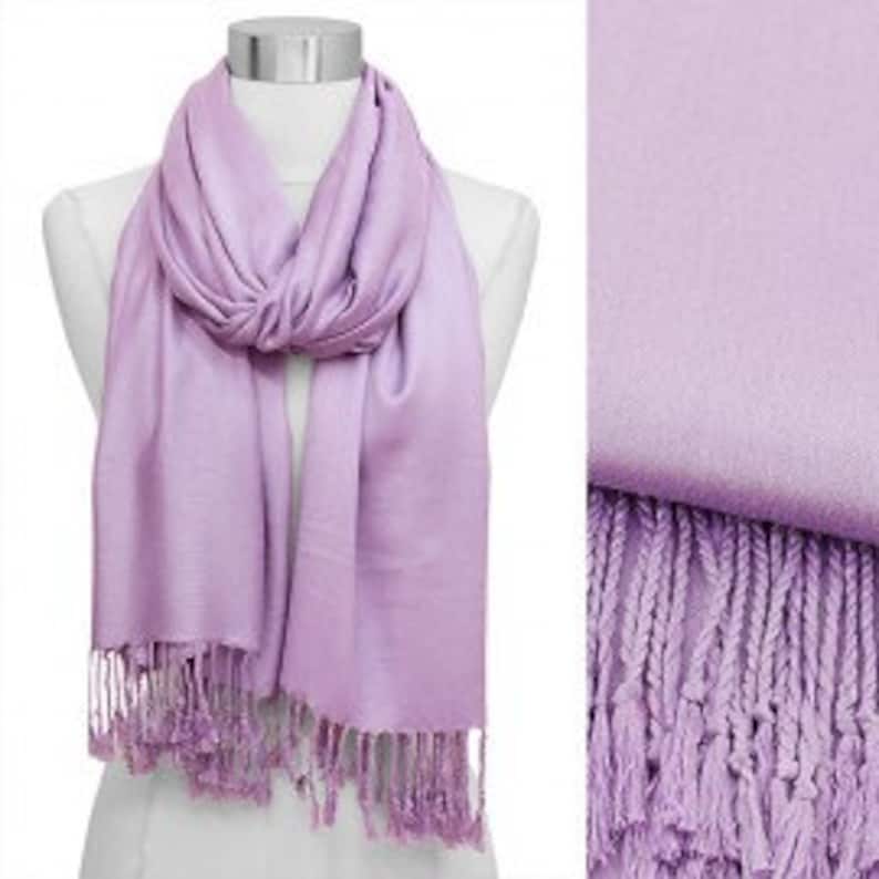 Light Purple Pashmina Scarf Shawl / Personalized Initial Shawl - Etsy