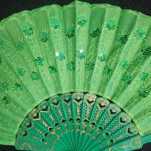 White/black/purple Sequin Folding Fan W/ Gift Bag for Wedding Party ...