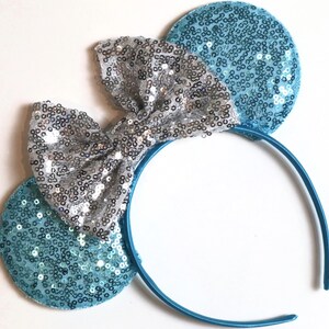 Elsa Inspired Frozen Minnie Mouse Ears Headband / Frozen Ears / Elsa ...