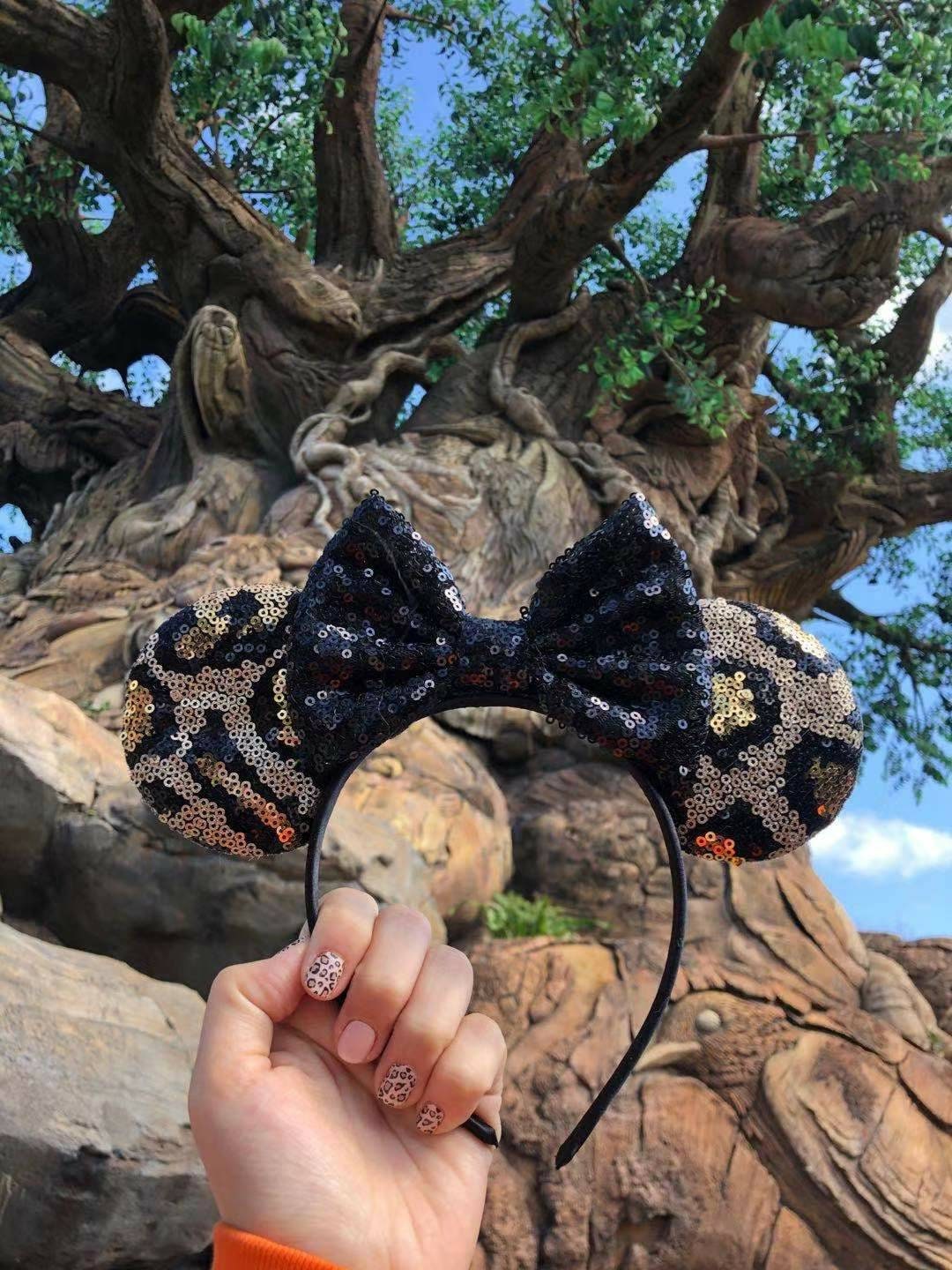 Leopard Minnie Mouse Ears, Mickey Mouse Safari, Leopard Mouse Ears ...