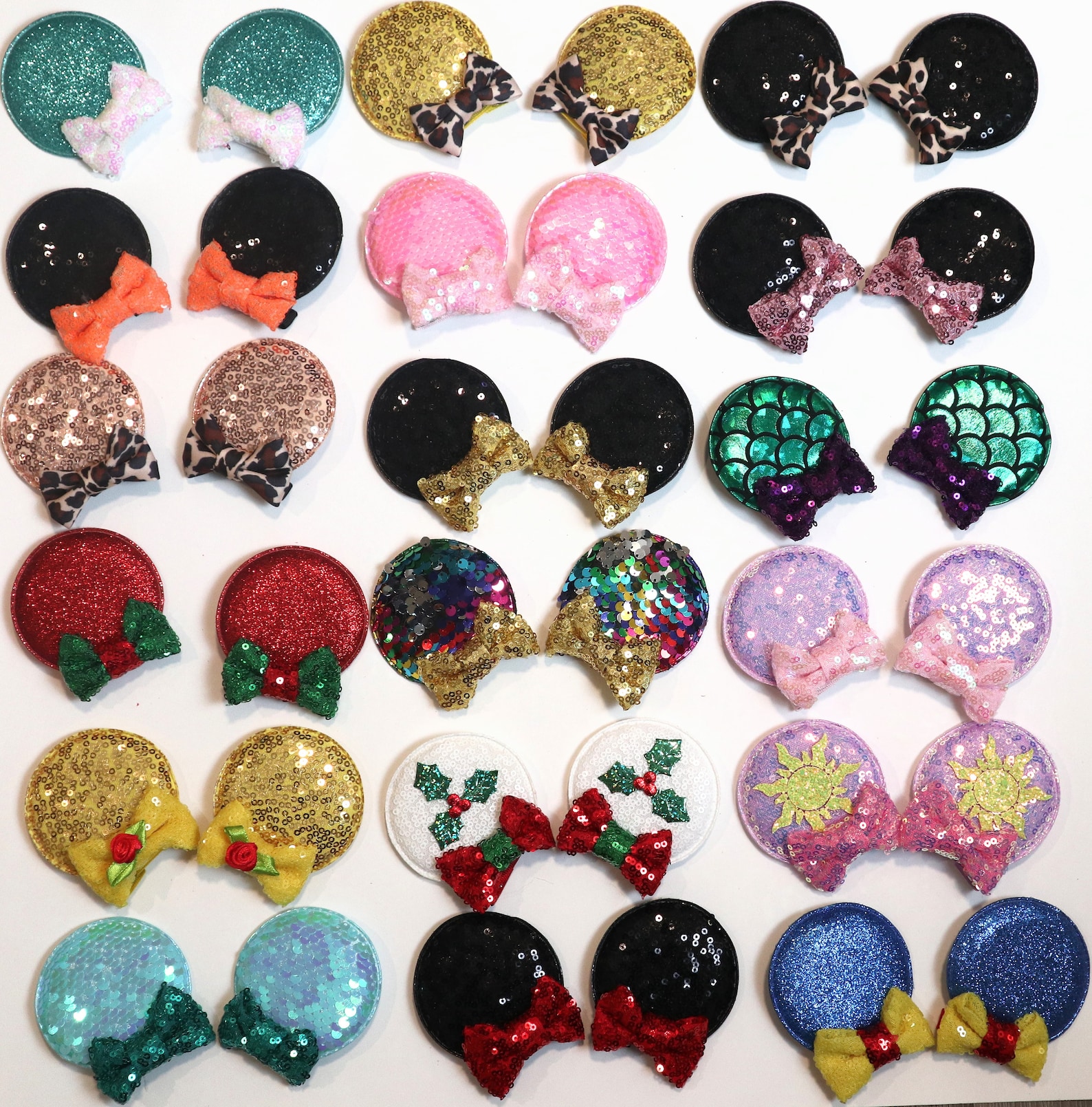Minnie Mouse Ears Hair Clip, Minnie Mouse Ear Clips, Mickey Ears Hair ...