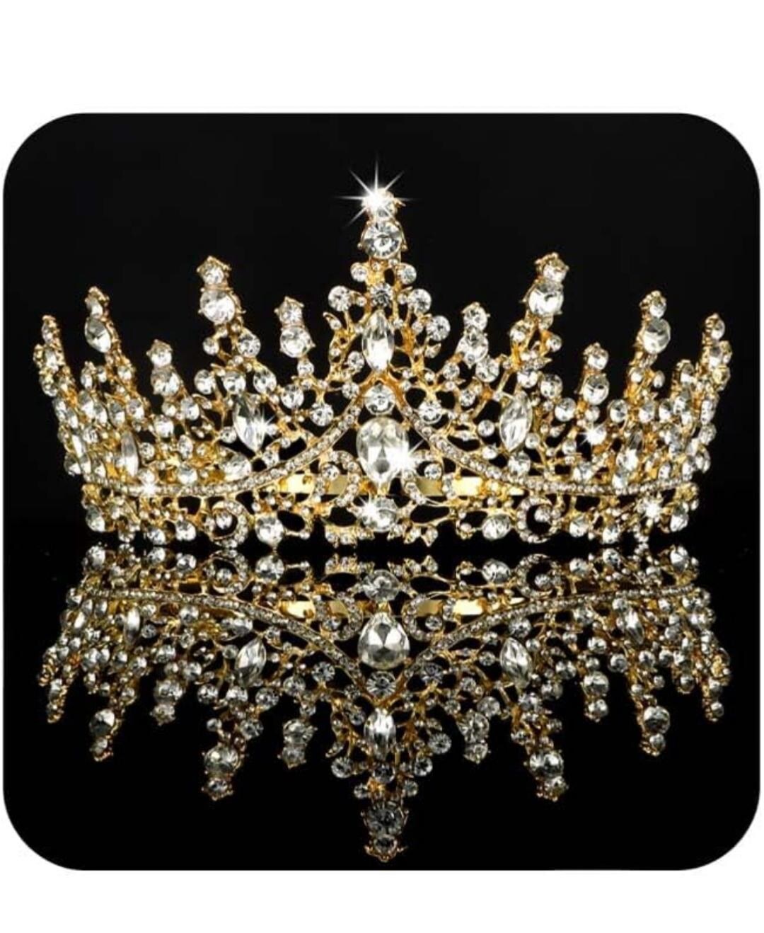 Gold Silver Rose Gold Tiara and Crown for Women Crystal Queen Crown ...