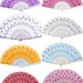 White/black/purple Sequin Folding Fan W/ Gift Bag for Wedding Party ...