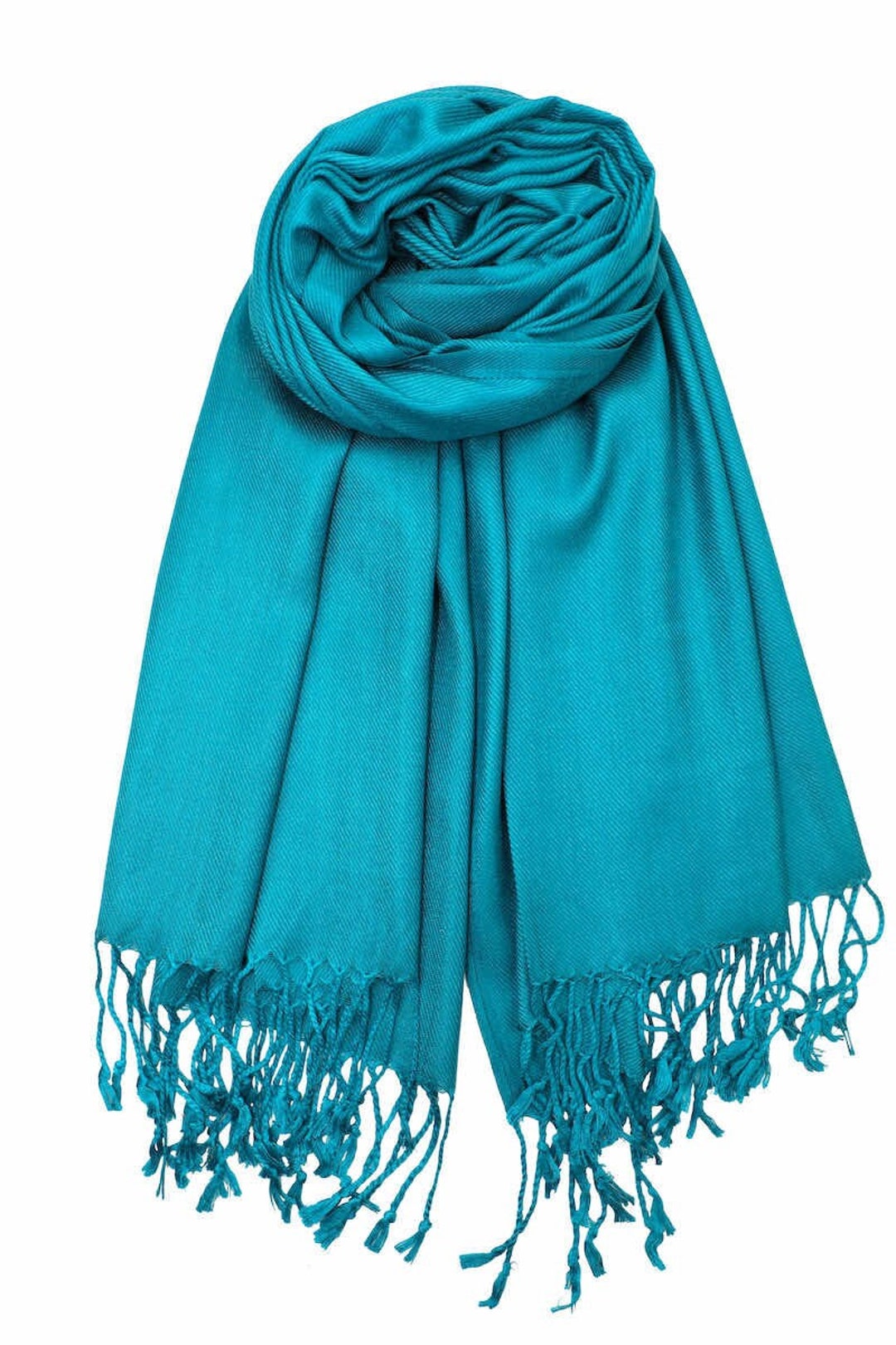 Teal Pashmina Scarf Shawl / Personalized Initial Shawl / Bridesmaid ...