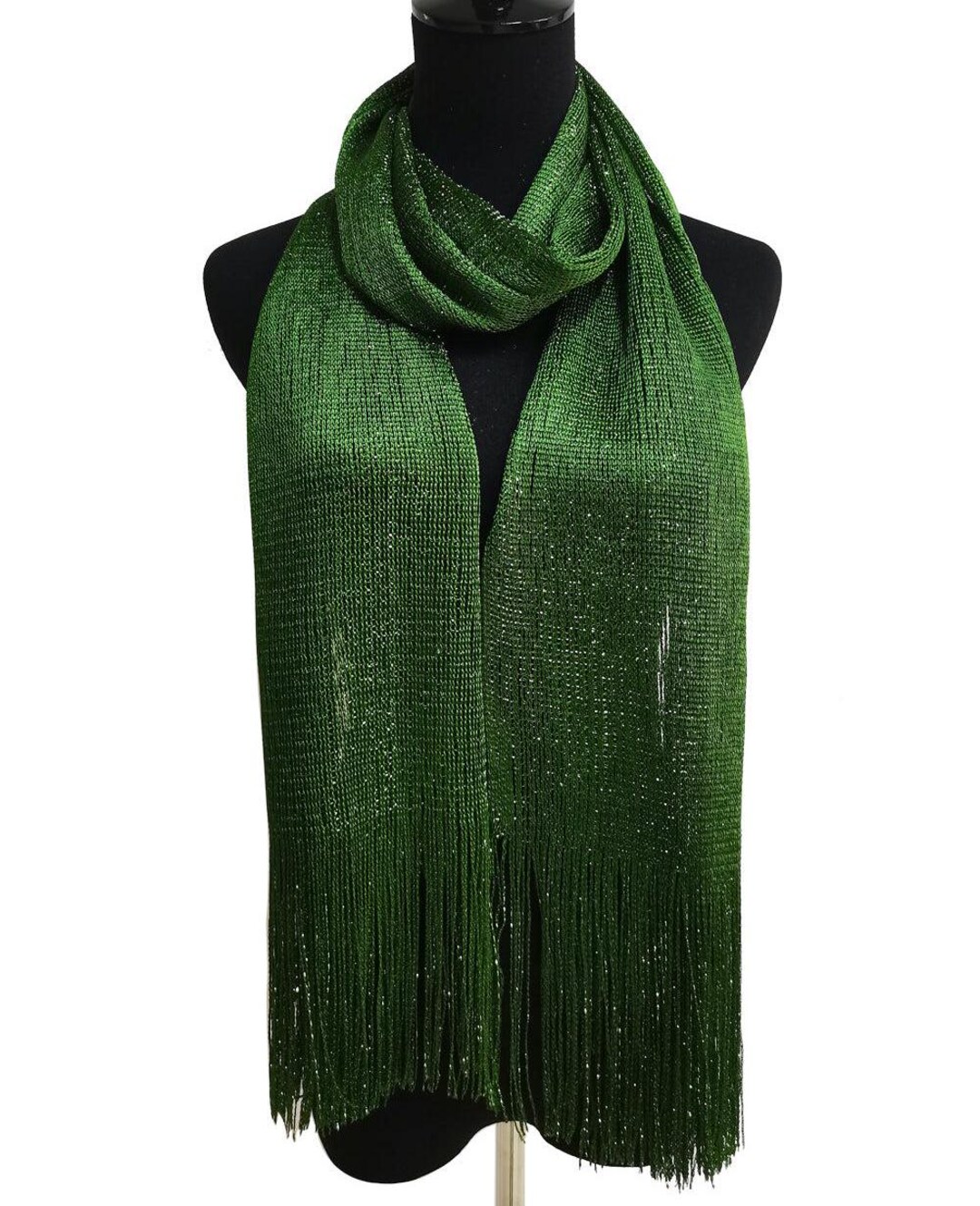 Olive Green Wedding Scarf Shawl / Metallic Shawl / Bridesmaid Shawl ...
