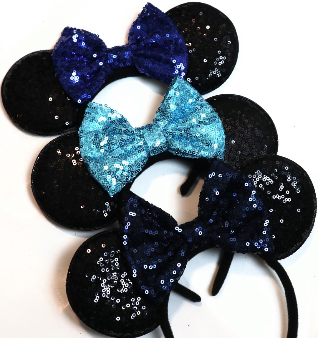 Blue Minnie Mouse Ears, Blue Disney Ears, Blue Minnie Ears Headband ...
