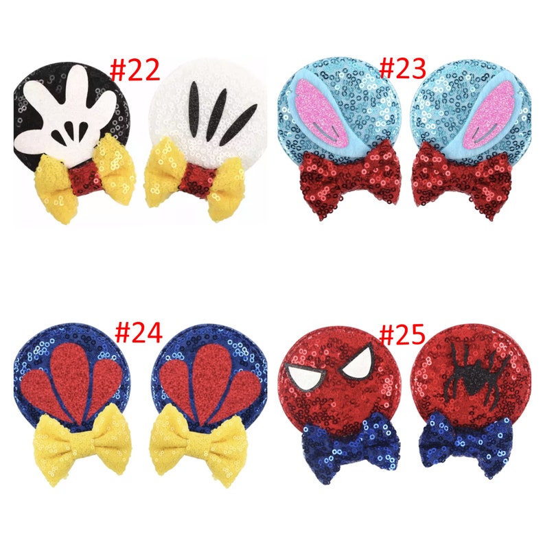 Minnie Mouse Ears Hair Clip Minnie Mouse Ear Clips Mickey - Etsy