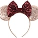 Minnie Mouse Ears Hair Clip, Minnie Mouse Ear Clips, Mickey Ears Hair ...