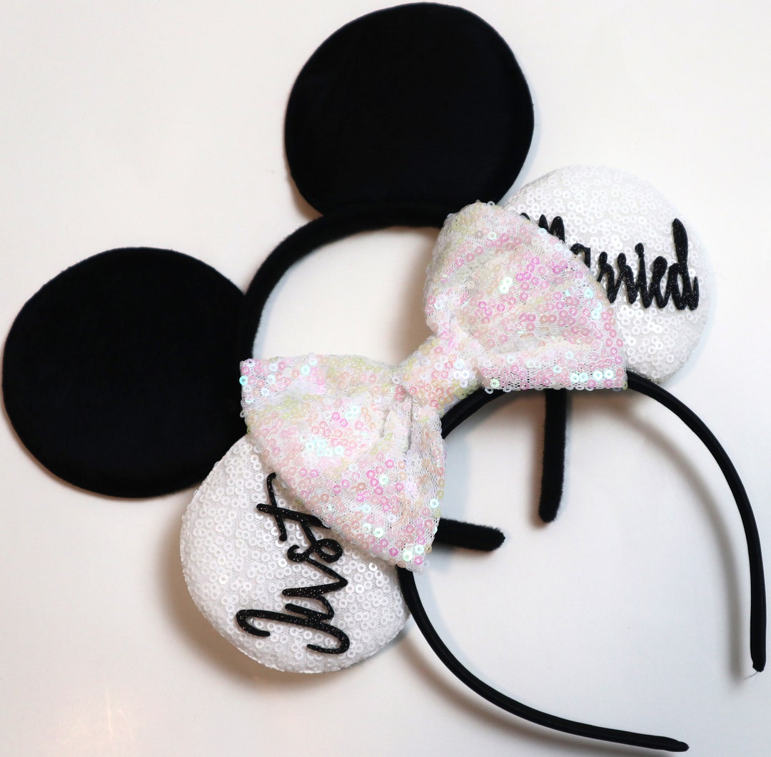 Wedding Bride Minnie Mouse Ears, Wedding Mickey Ears, Wedding Minnie ...