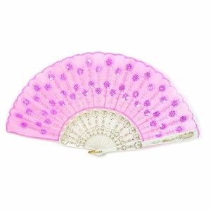 White/black/purple Sequin Folding Fan W/ Gift Bag for Wedding Party ...