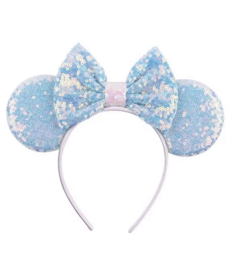 Princess Inspired Minnie Mouse Ears Headband, Blue Mickey Mouse Ears ...