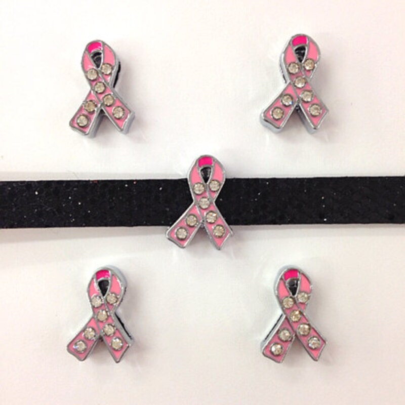 Pink Ribbon Beads - Etsy