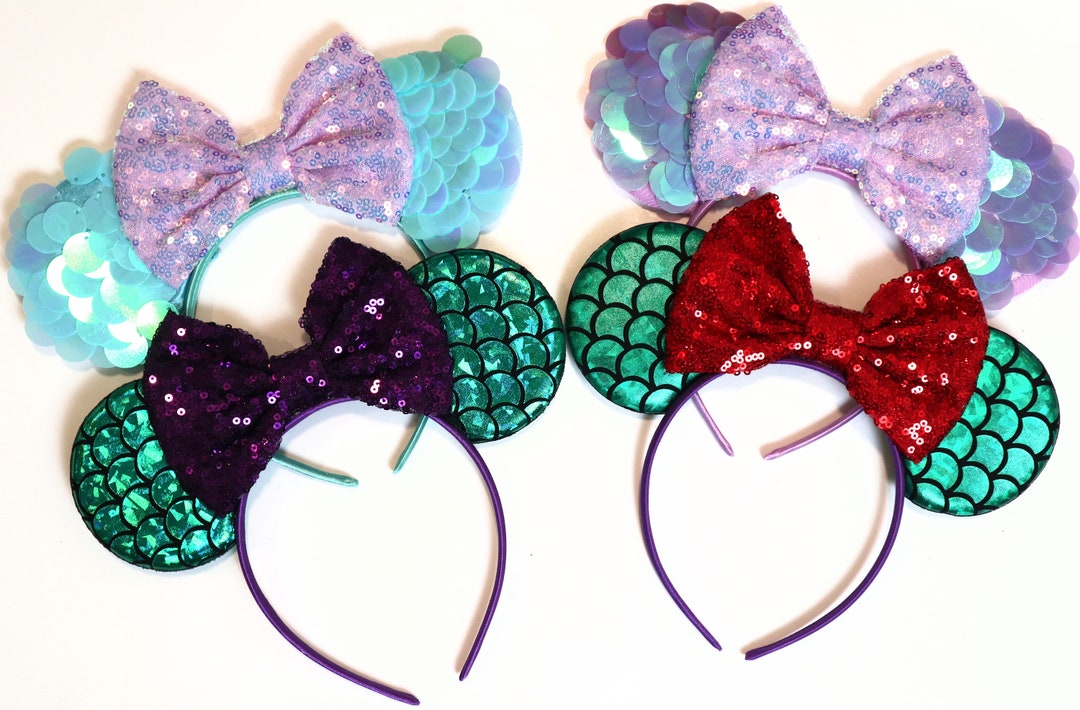 Ariel Mickey Ears, Ariel Ears, Little Mermaid Ears, Little Mermaid ...